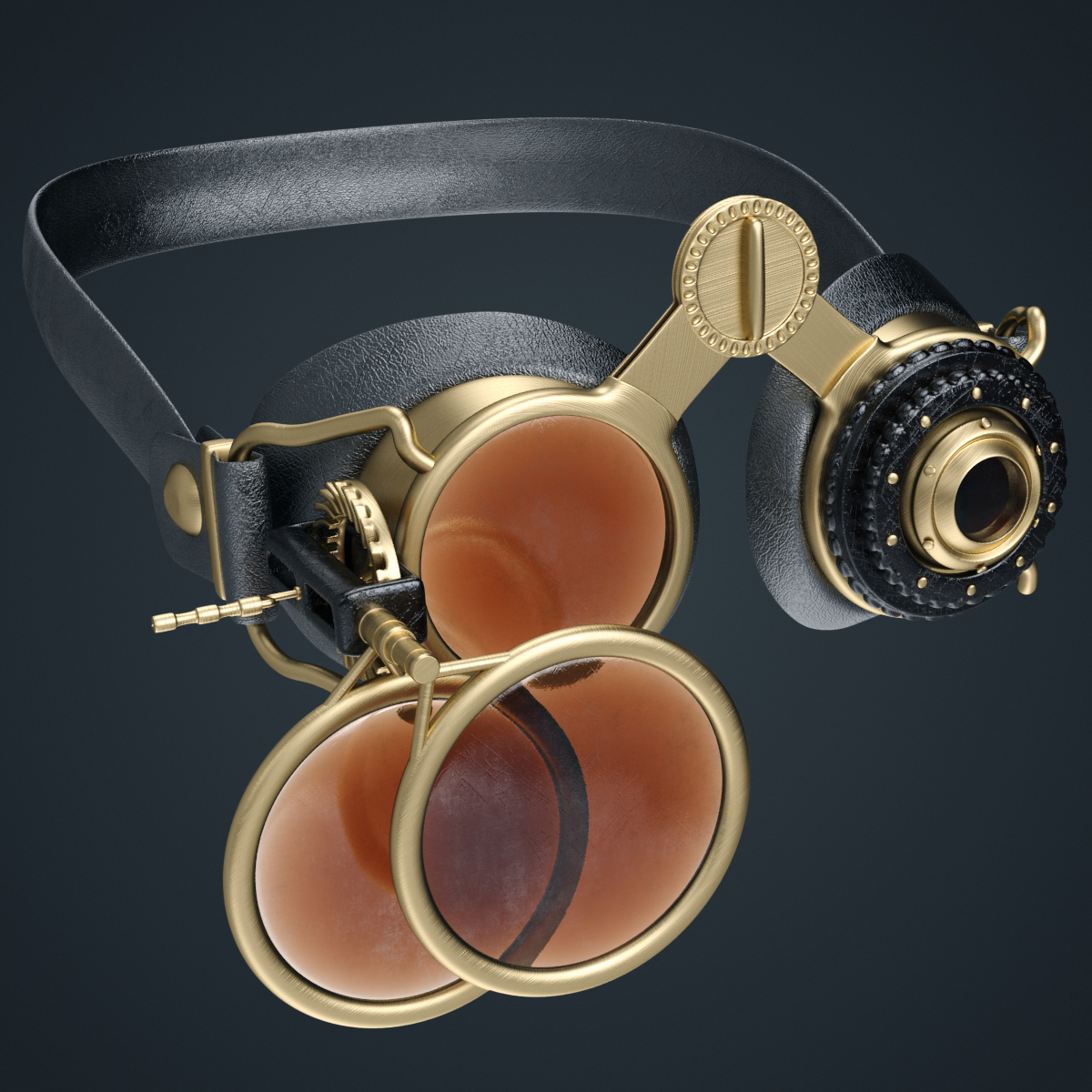 steampunk goggles 3d model