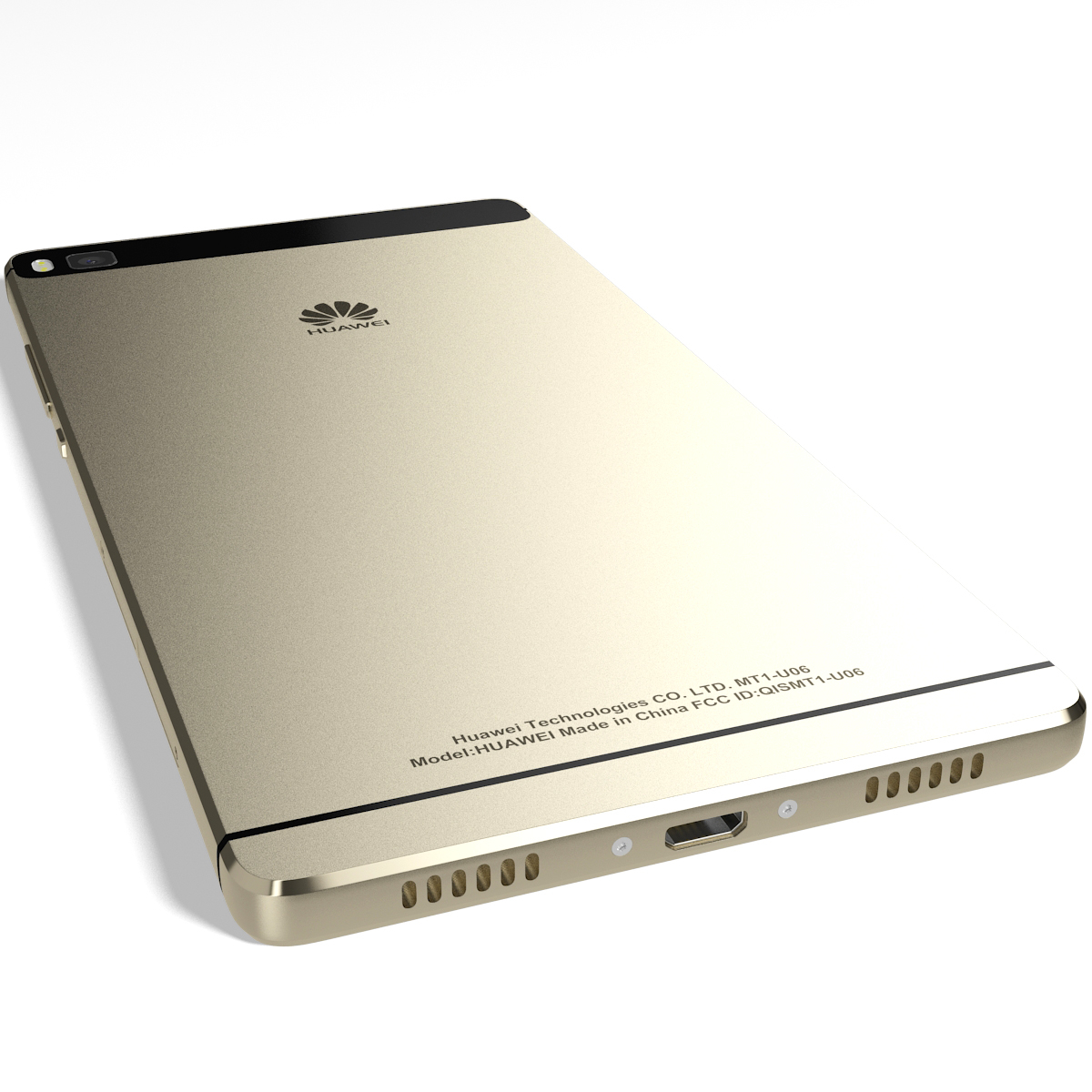 realistic huawei p8 colors 3d model