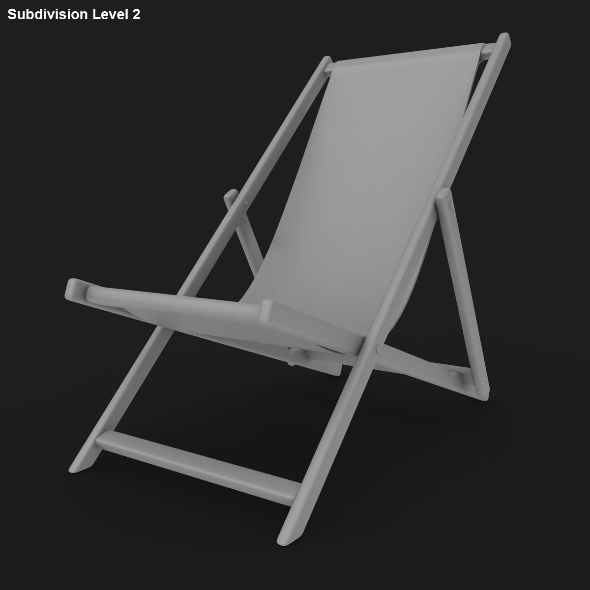 beach chair 02 3d model
