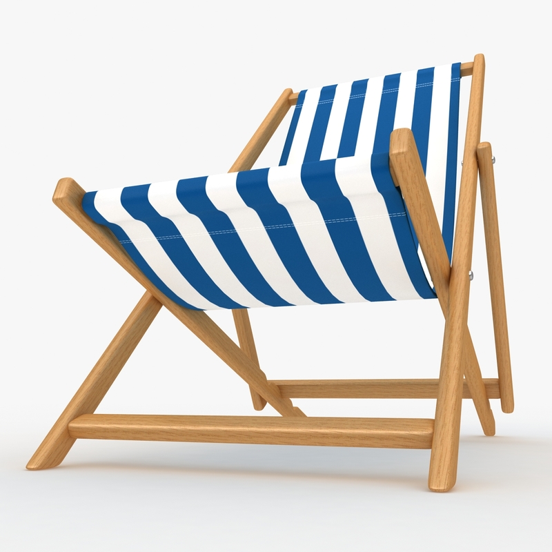 beach chair 02 3d model