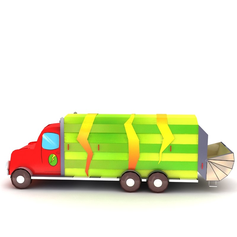 cartoon garbage truck max