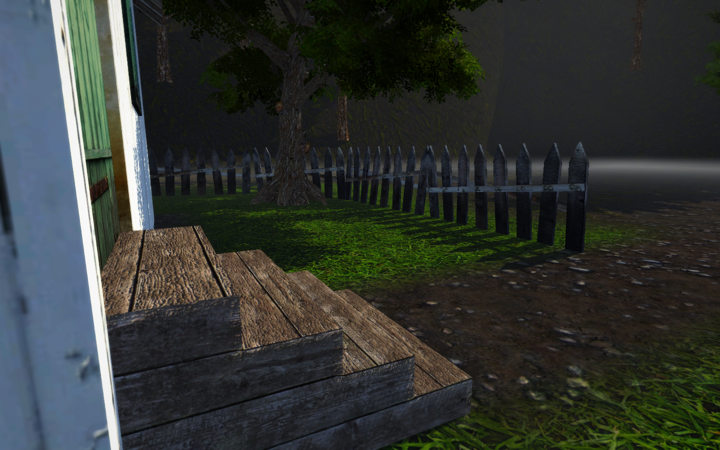 free 3ds mode wooden house fence