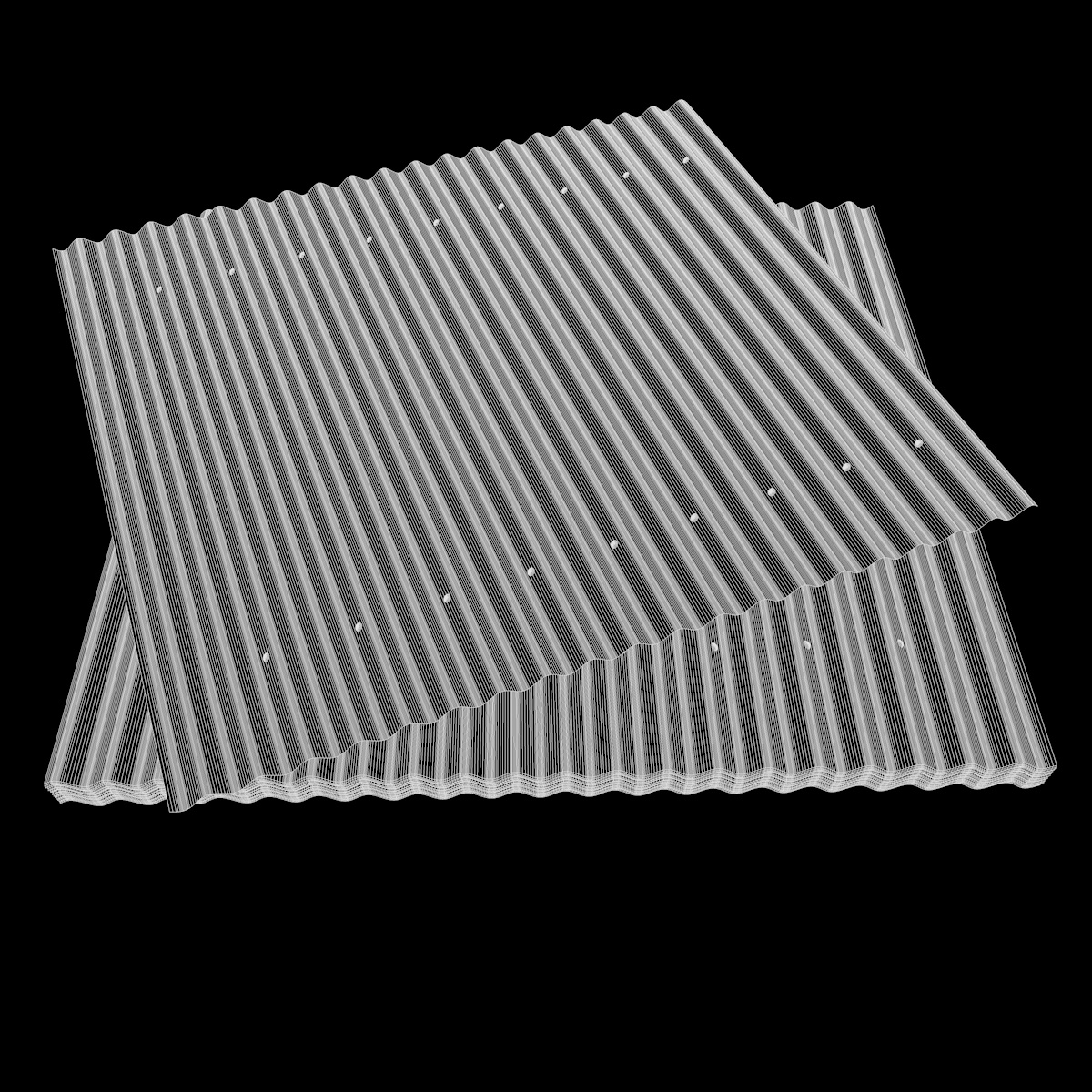 group metal roof sheet 3d model