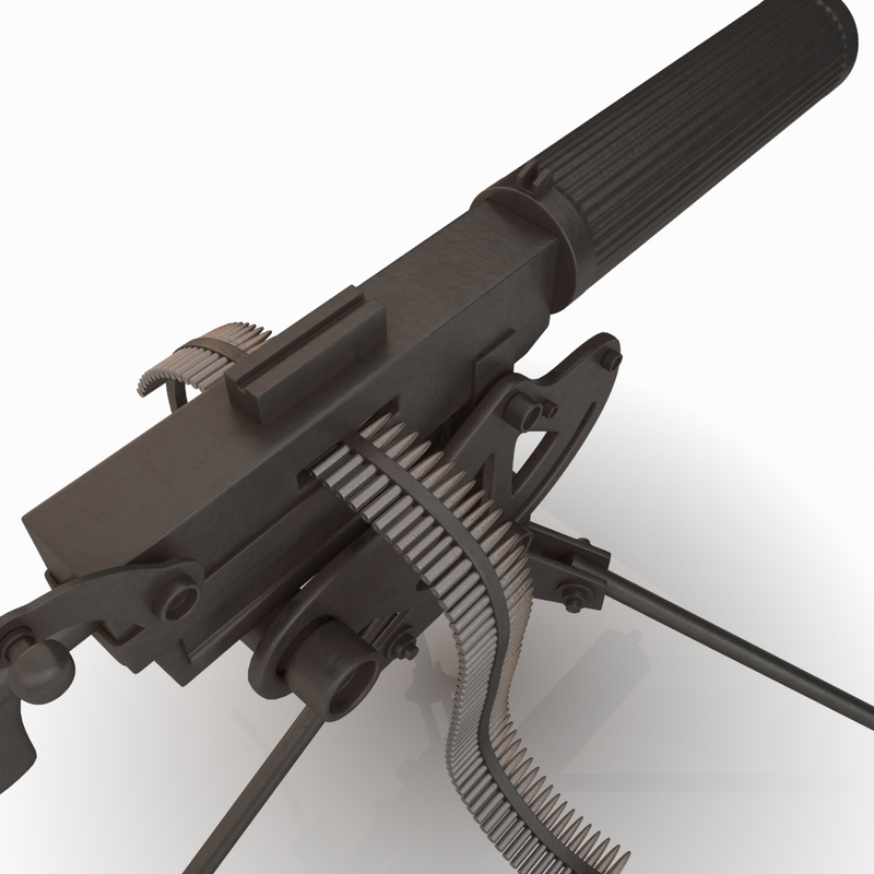 3d model machine gun