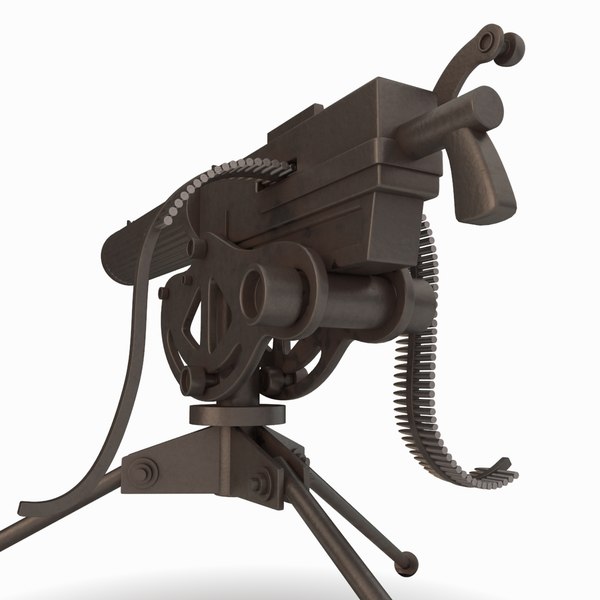 3d model machine gun
