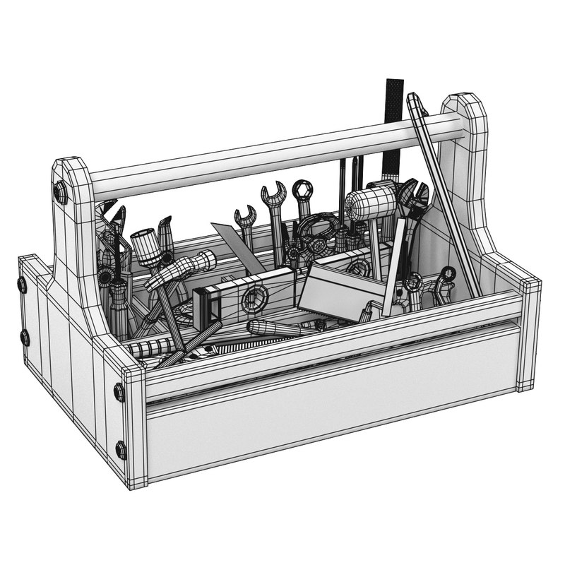 toolbox tools 3d model