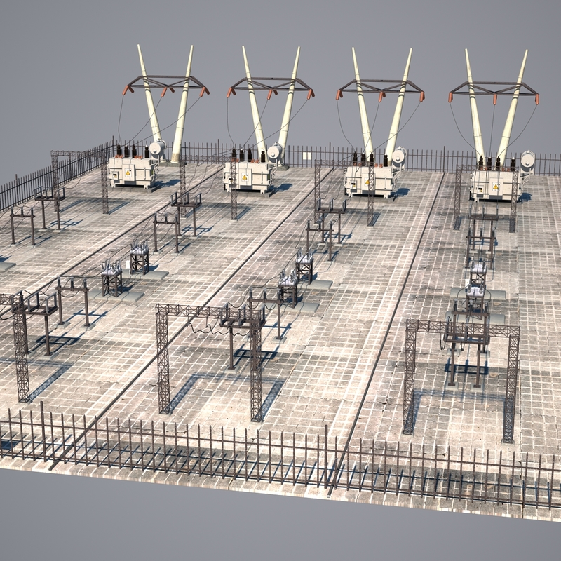 3d electrical substation model