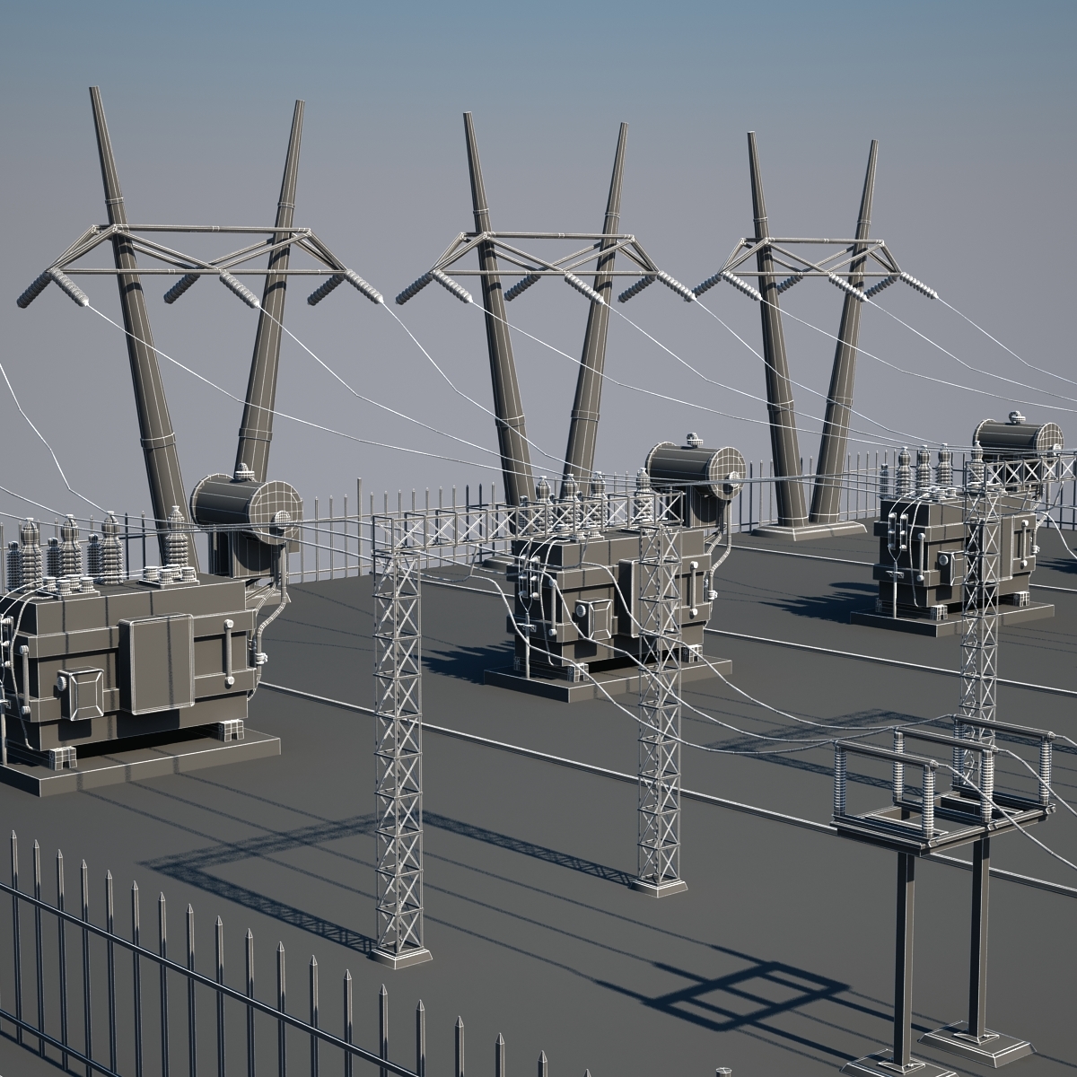 3d electrical substation model