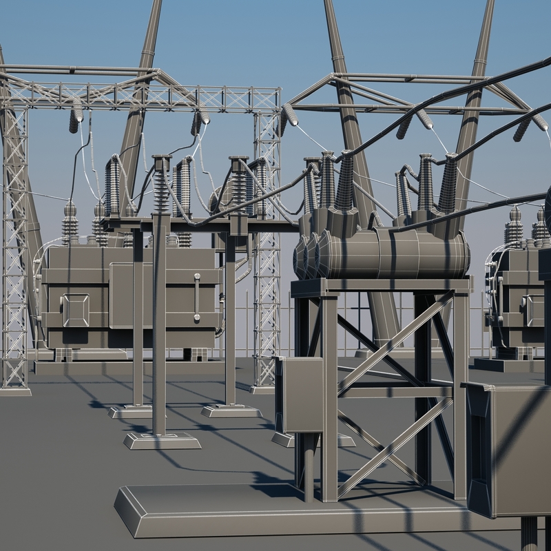 3d electrical substation model