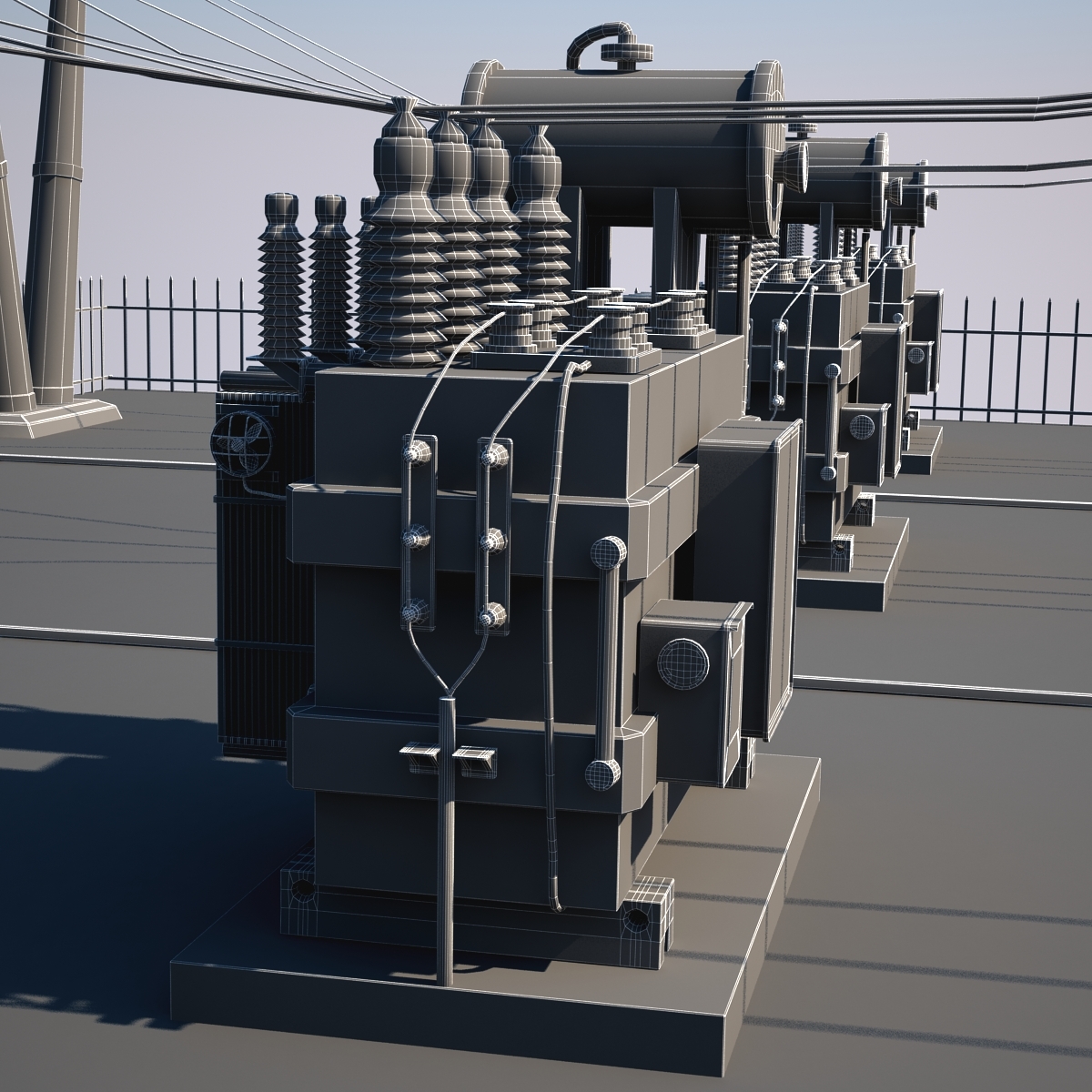 3d electrical substation model
