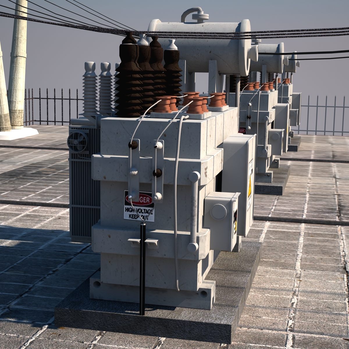 3d electrical substation model