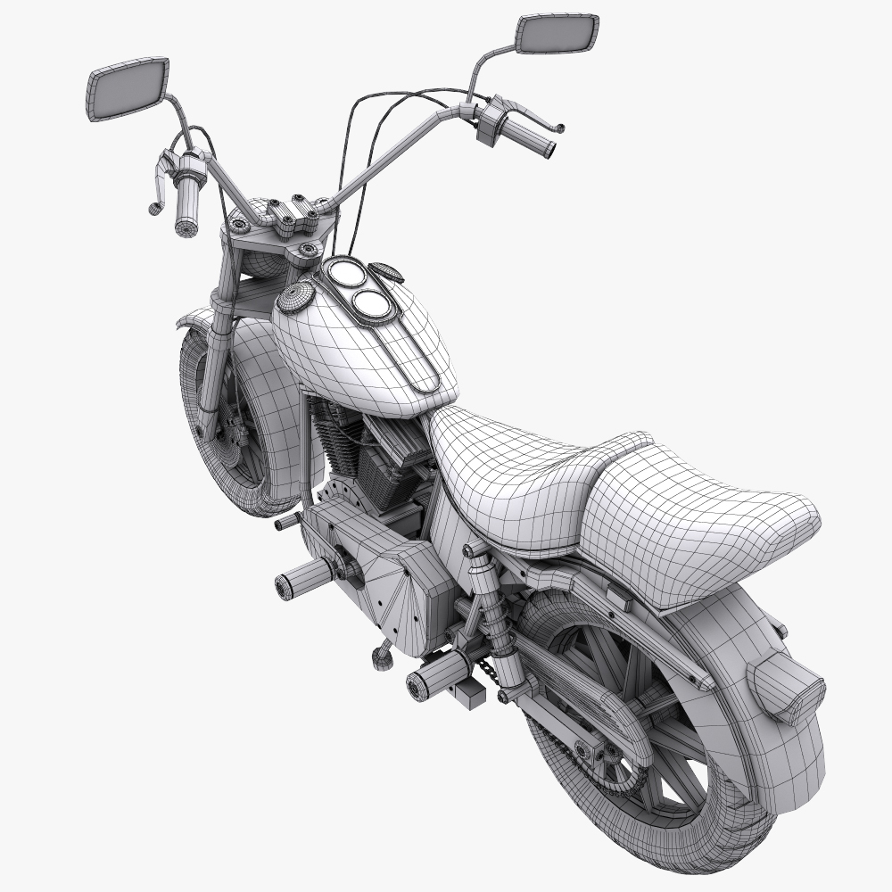 realistic motorcycle 3d max