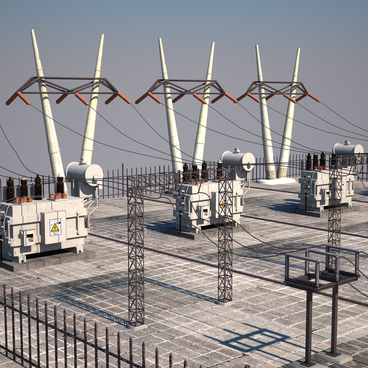3d electrical substation model
