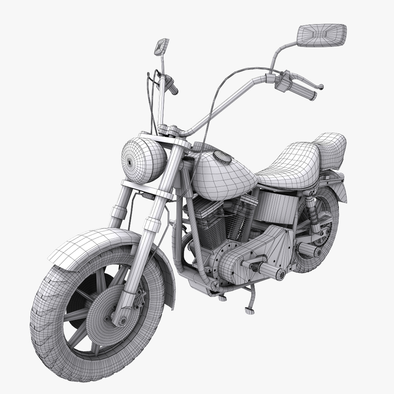 realistic motorcycle 3d max
