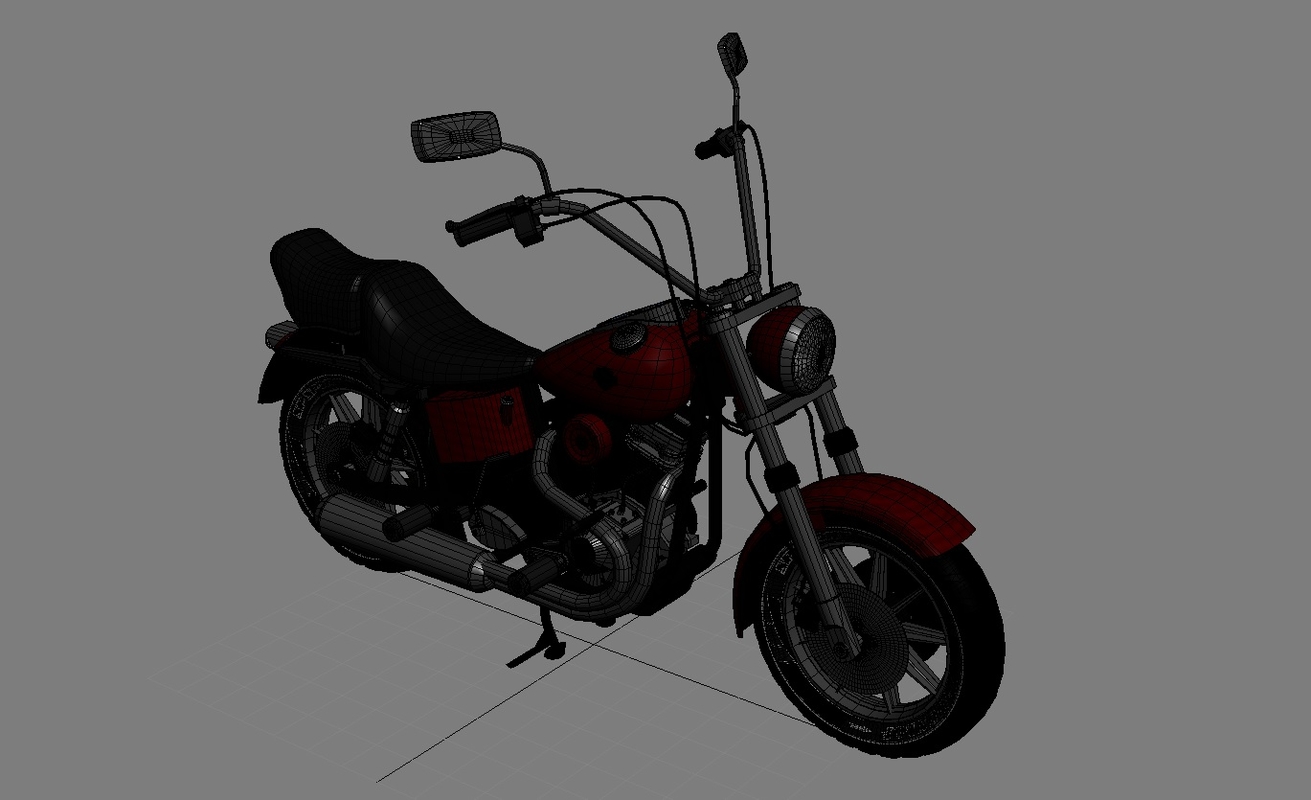 realistic motorcycle 3d max