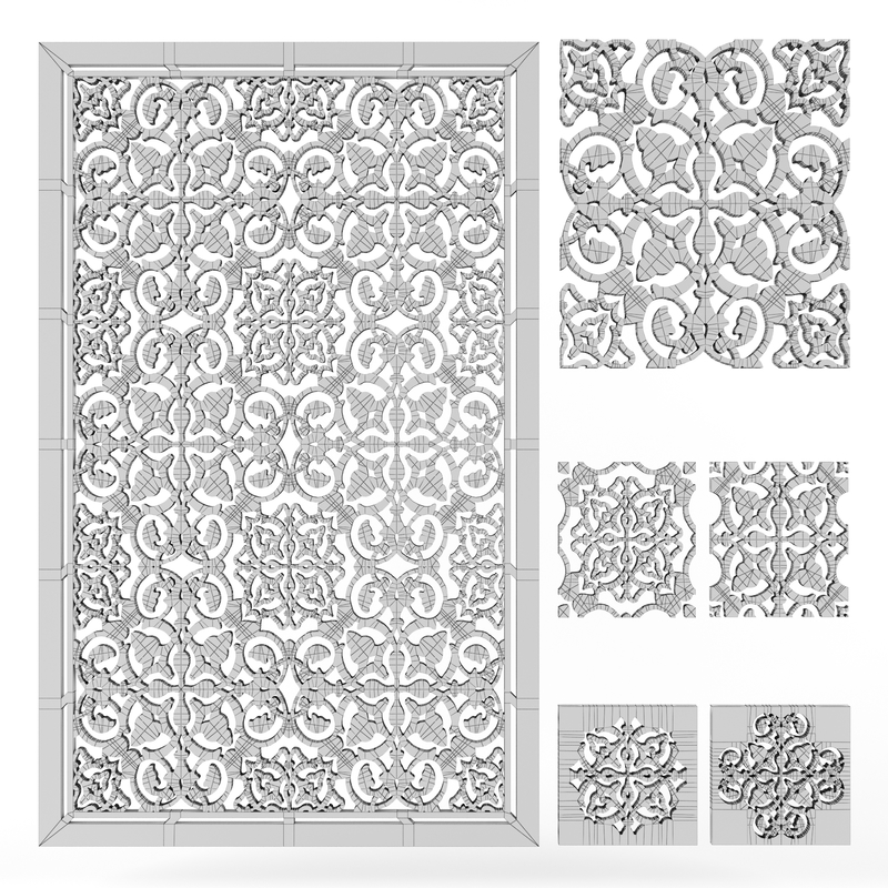 decorative laser cutting pattern 3d model