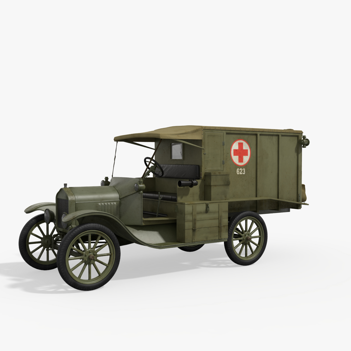 3d model m1917 ambulance