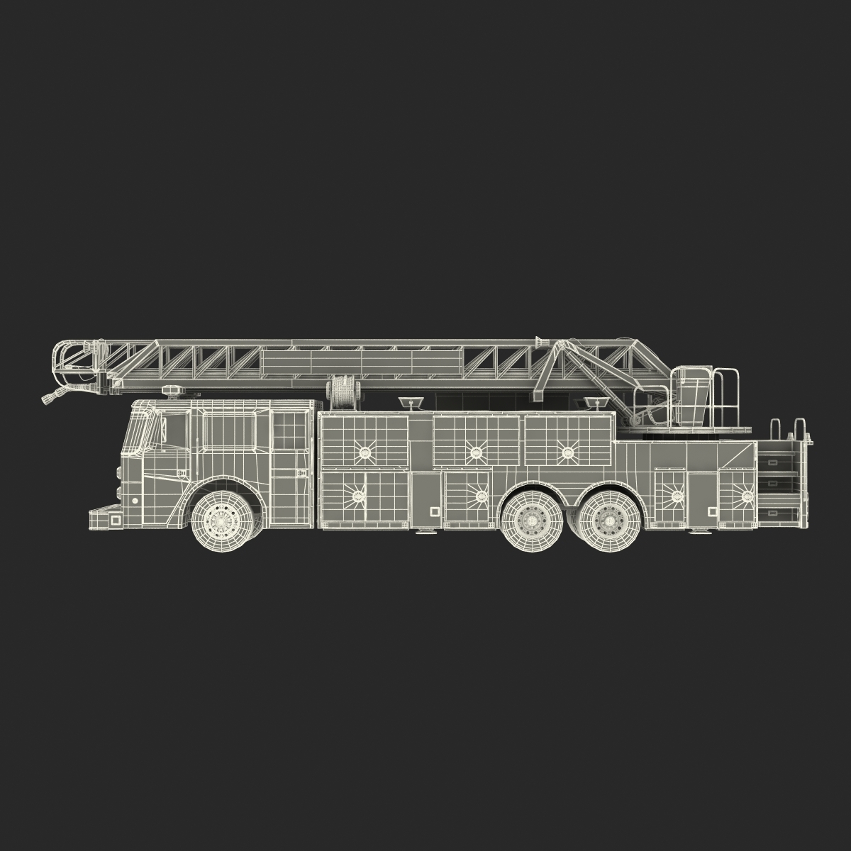 3d model ladder truck