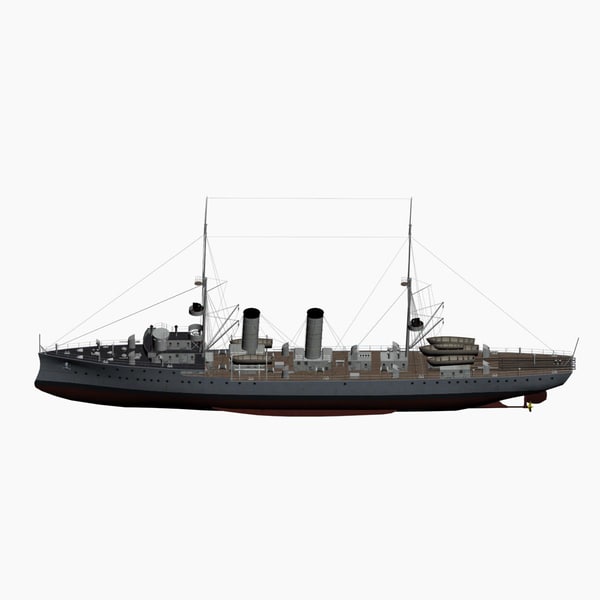 3d model cruiser albatross imperial german