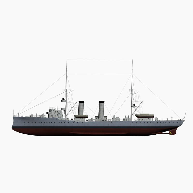 3d model cruiser albatross imperial german