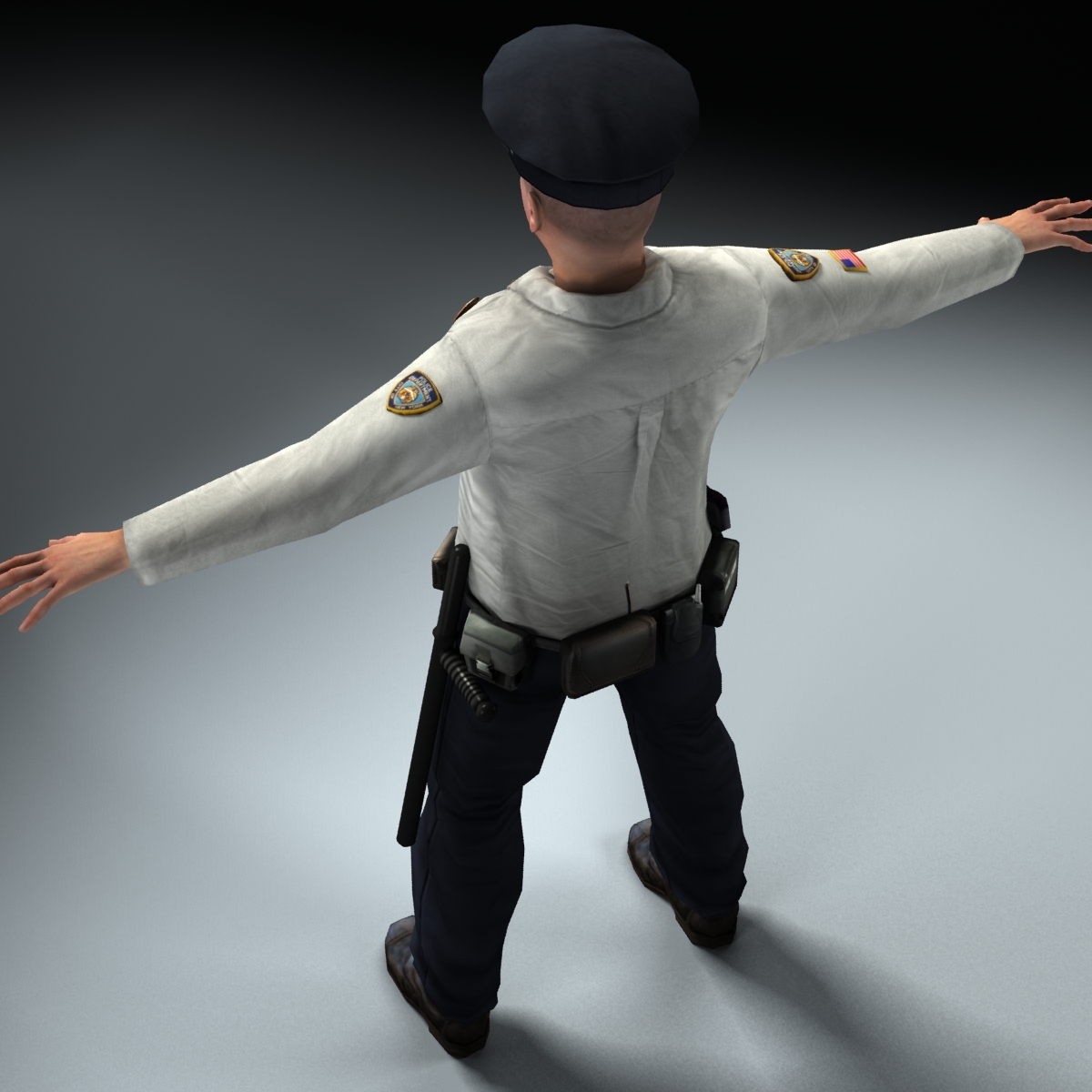 policeman police man 3d model