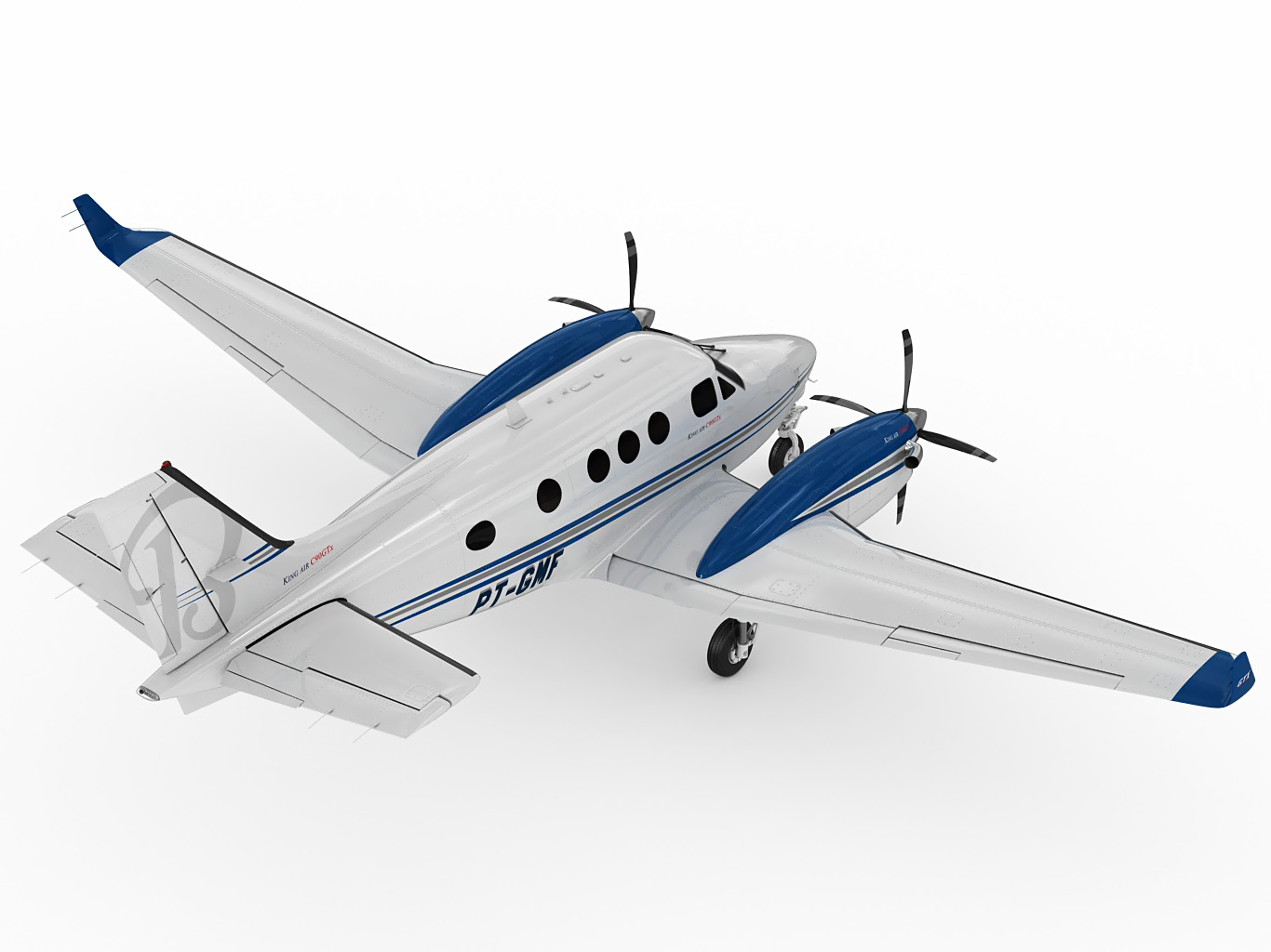beechcraft beech king 3d 3ds