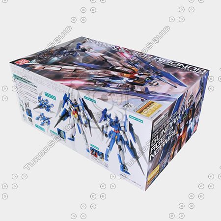 bandai gundam box 3d model
