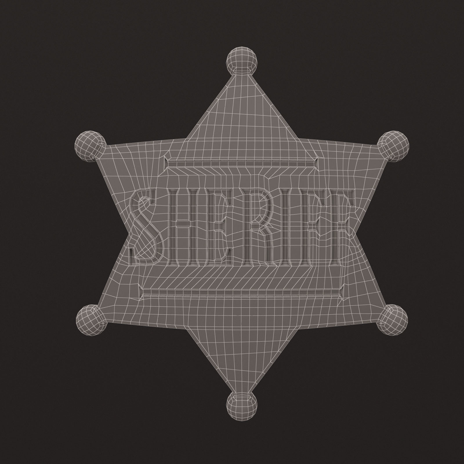 sheriff badge 3d max