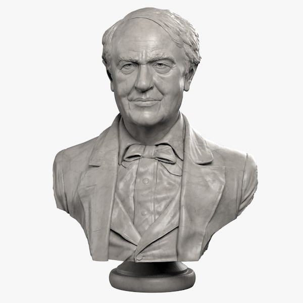 bust thomas edison 3d model