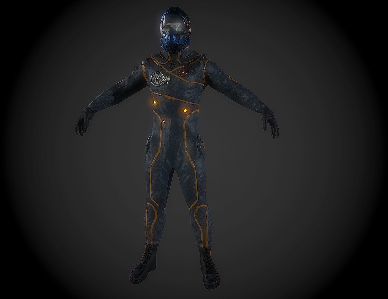 sci fi pilot helmet 3ds