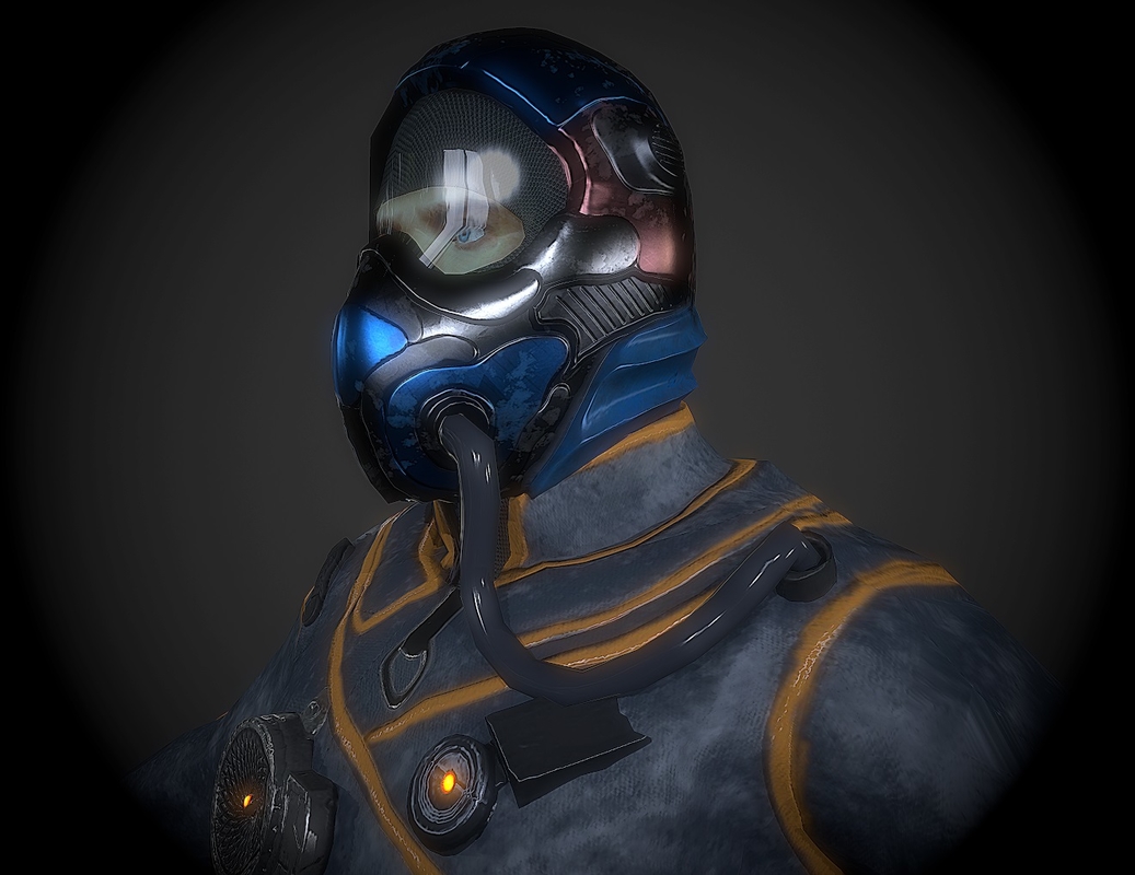sci fi pilot helmet 3ds