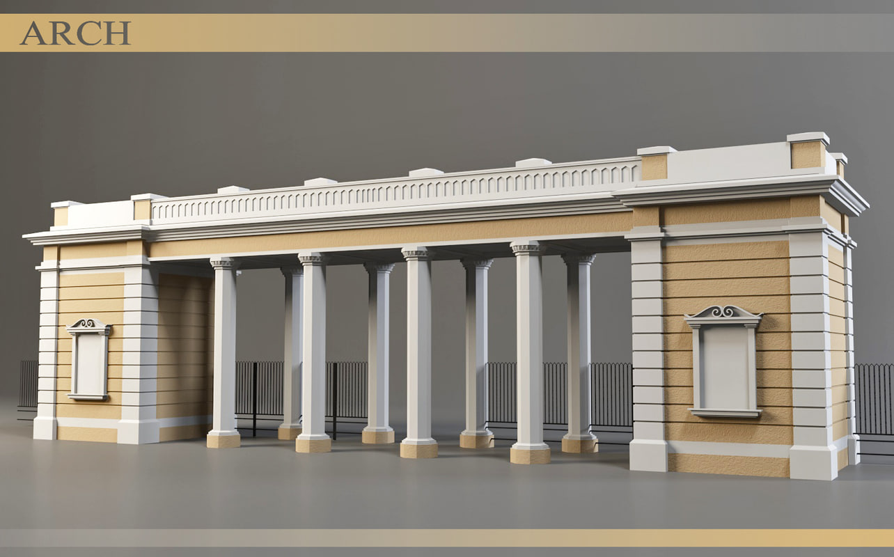3ds max arches columns