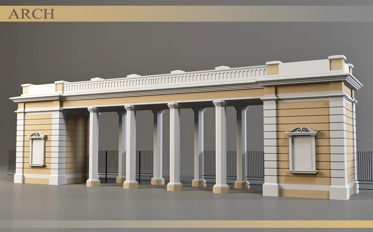 3ds max arches columns