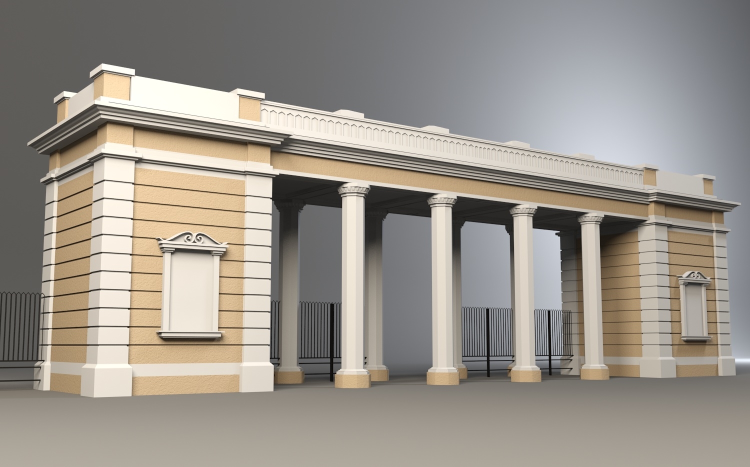 3ds max arches columns