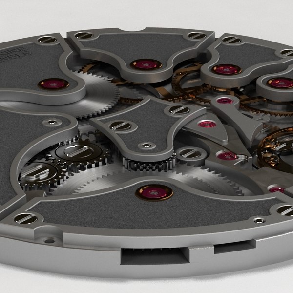 watch movement 3d 3ds