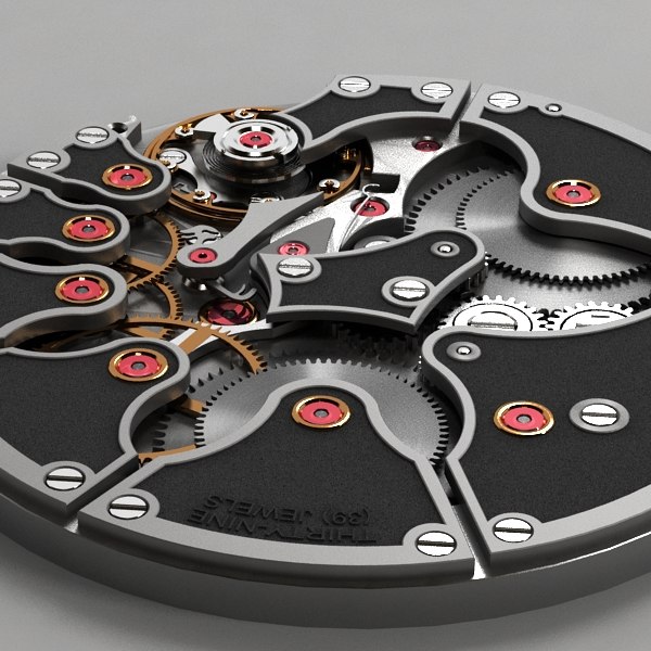 watch movement 3d 3ds