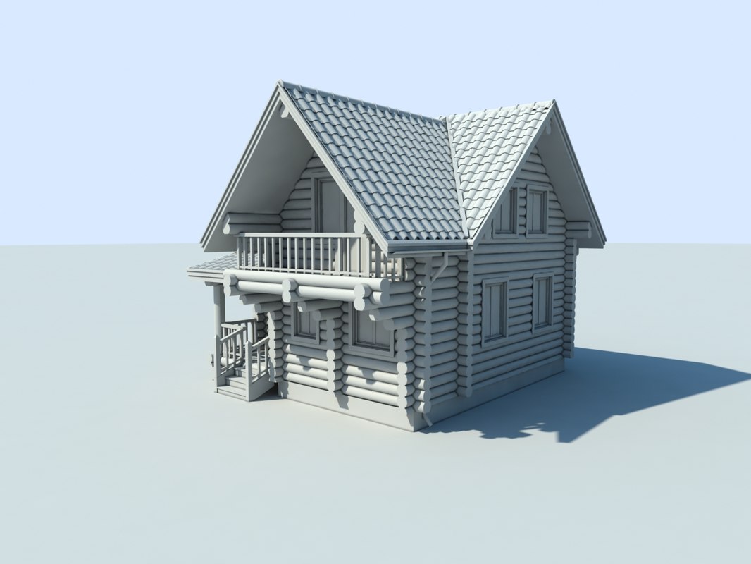 3d cottage model