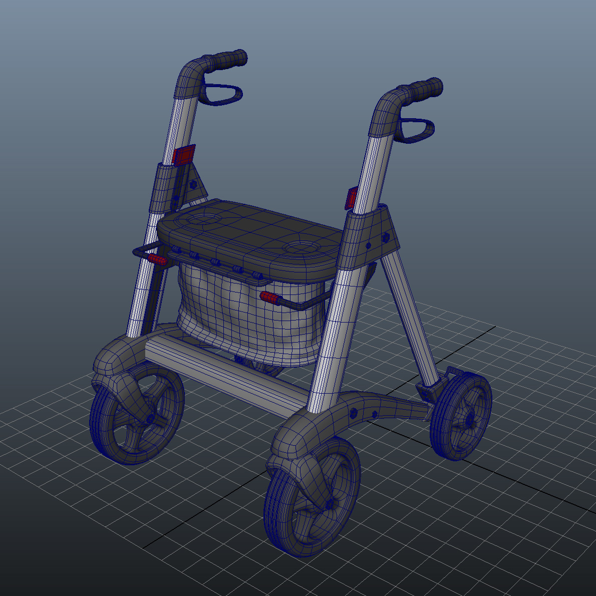 walker rollator 3d obj