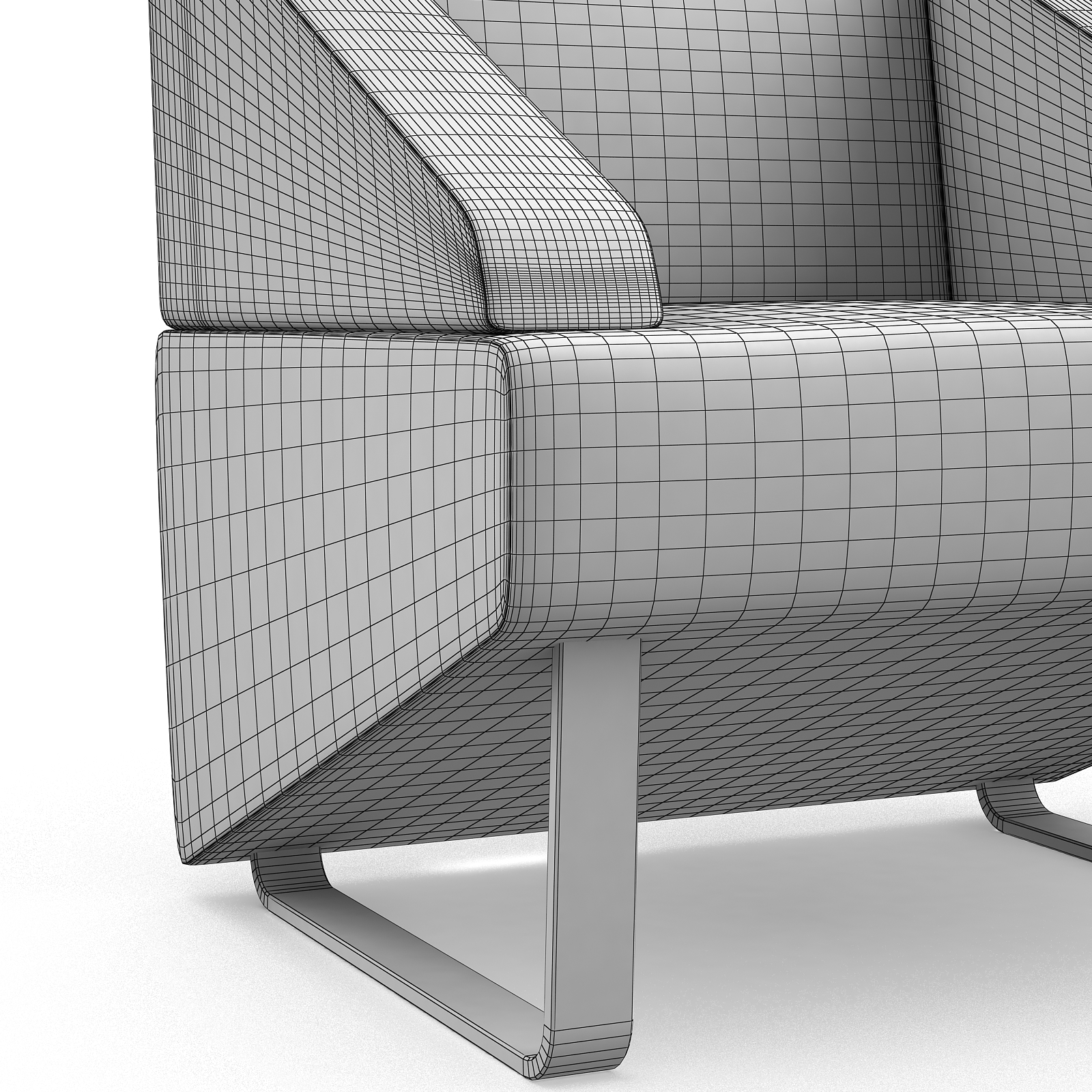3d max chair armchair modelled