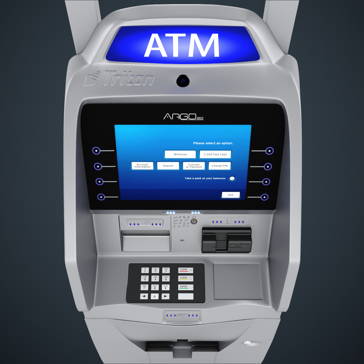 atm triton argo 3d model