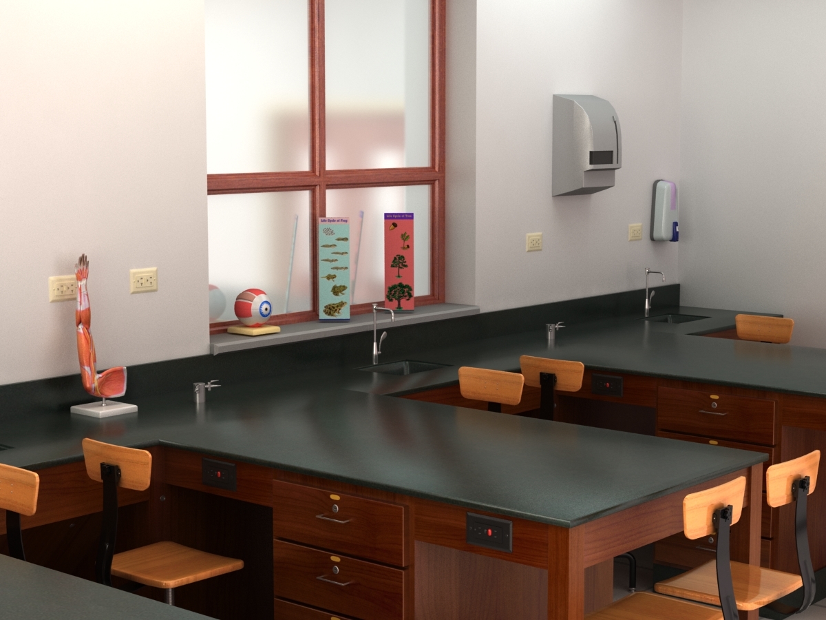 science laboratory 3d model