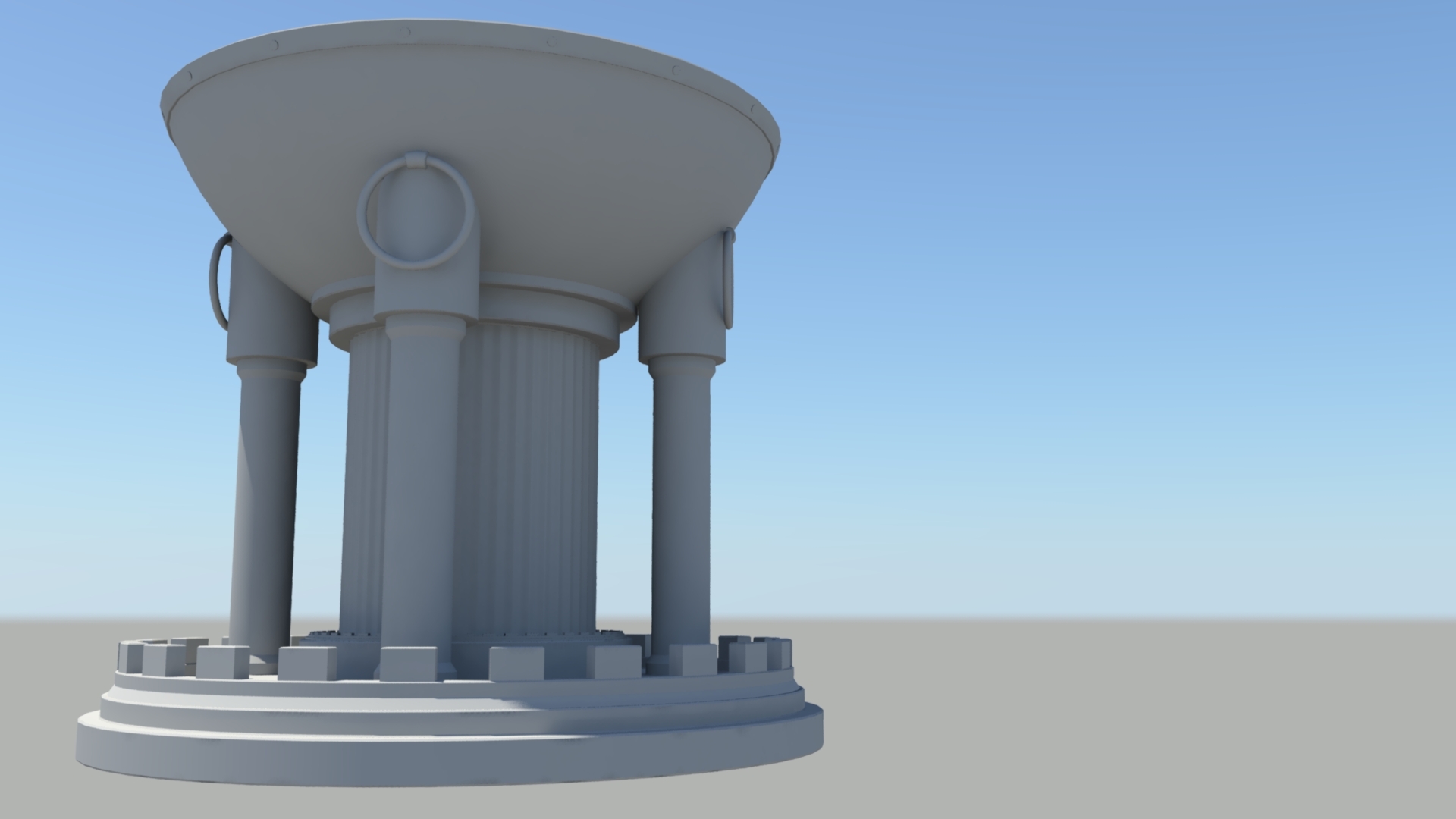 stone brazier 3d obj