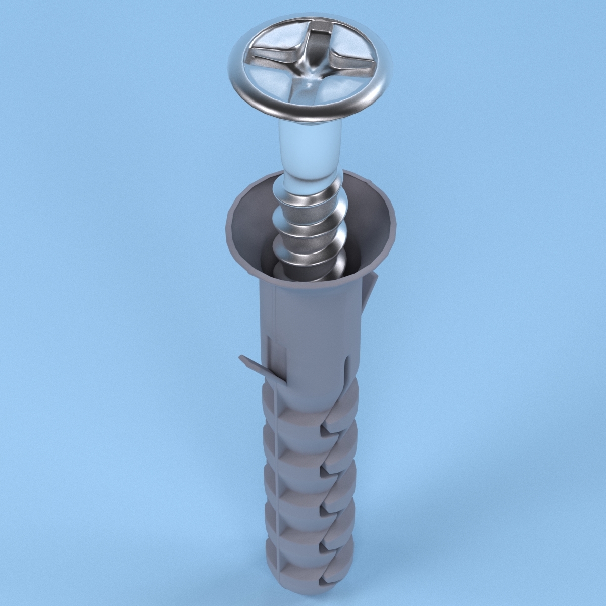 3d model of screw dowel