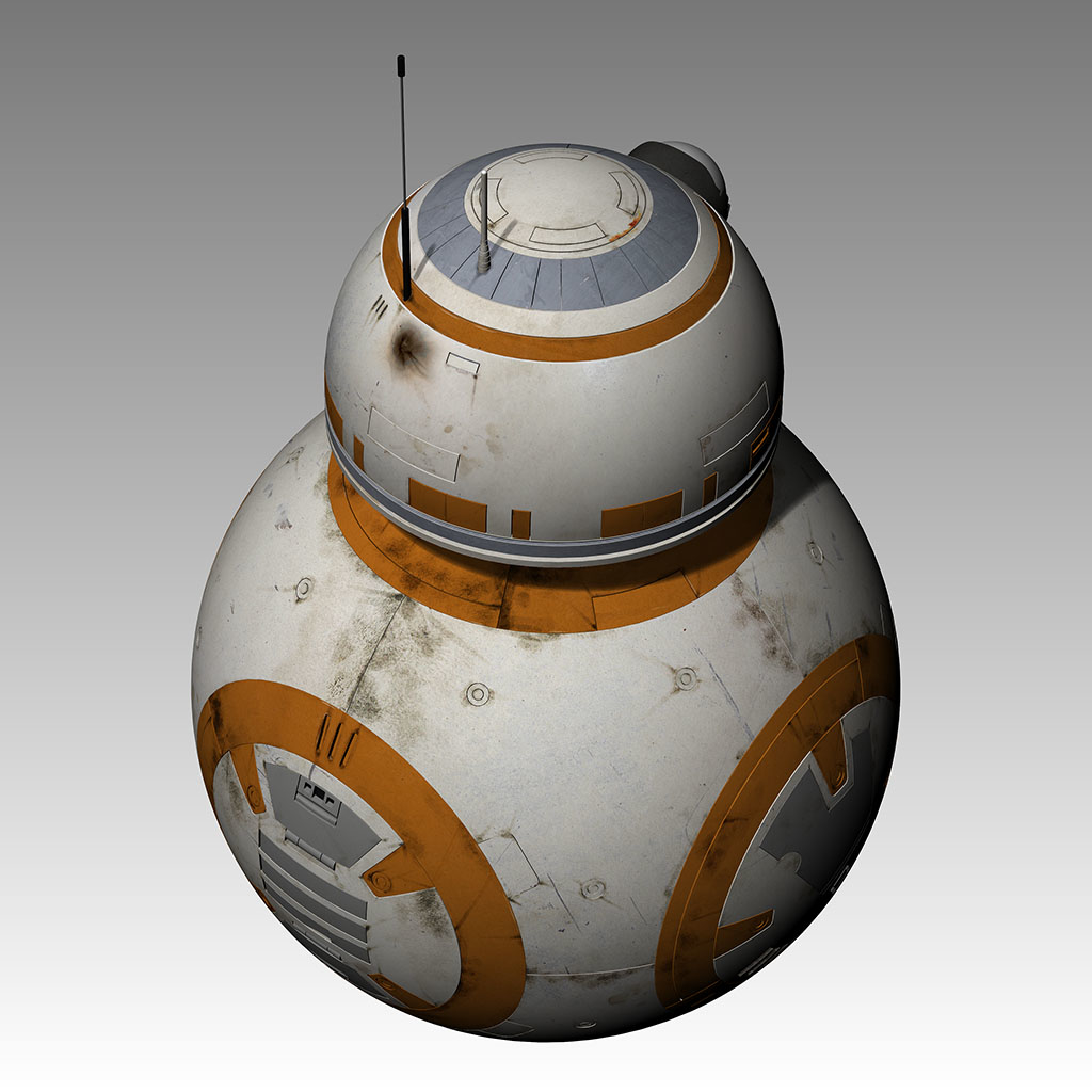 3d star wars bb-8 droid