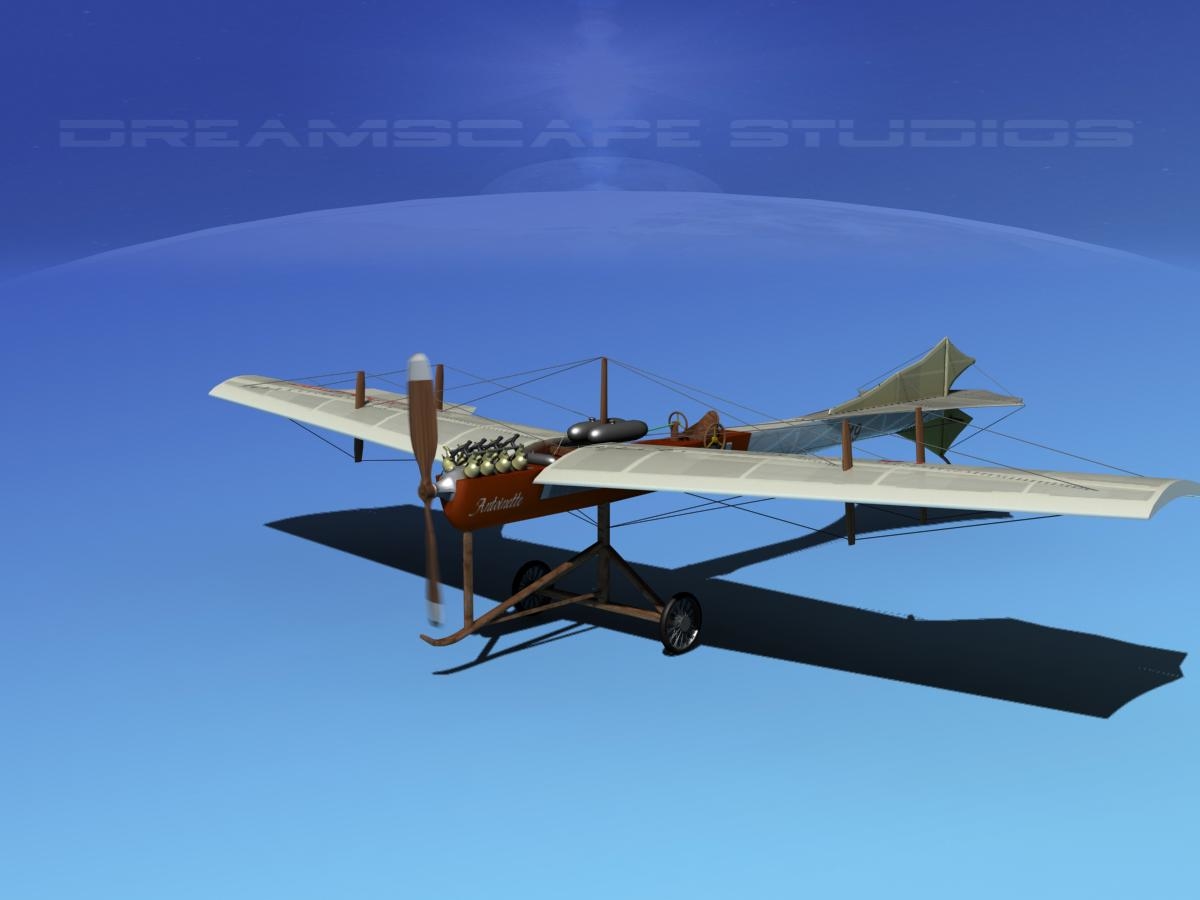 3d model antoinette monoplane plane