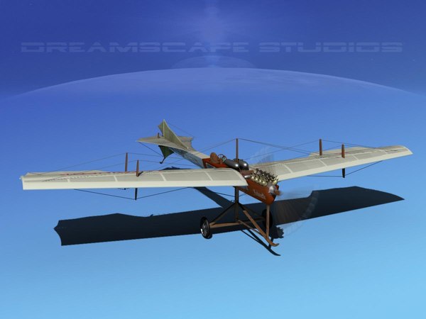 3d model antoinette monoplane plane