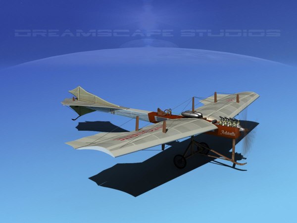 3d model antoinette monoplane plane