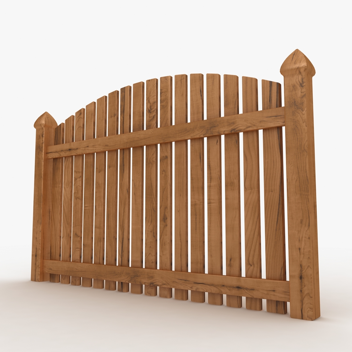 3d model of fence wood 01