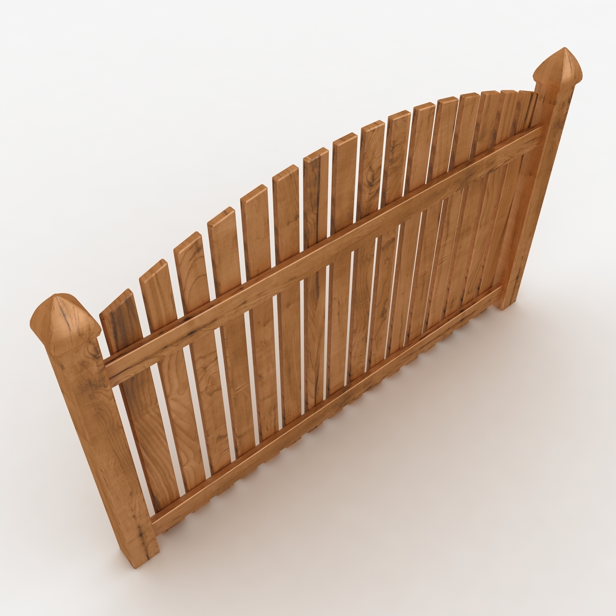 3d model of fence wood 01