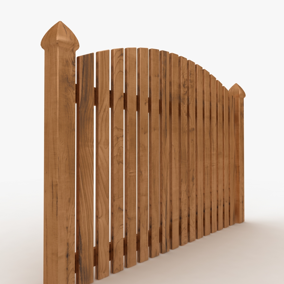 3d model of fence wood 01